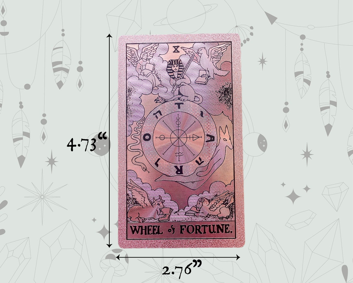 Pink Tarot 78 Cards, Rose Gold Foil Tarot Cards, Tarot Gift Set, Tarot ...