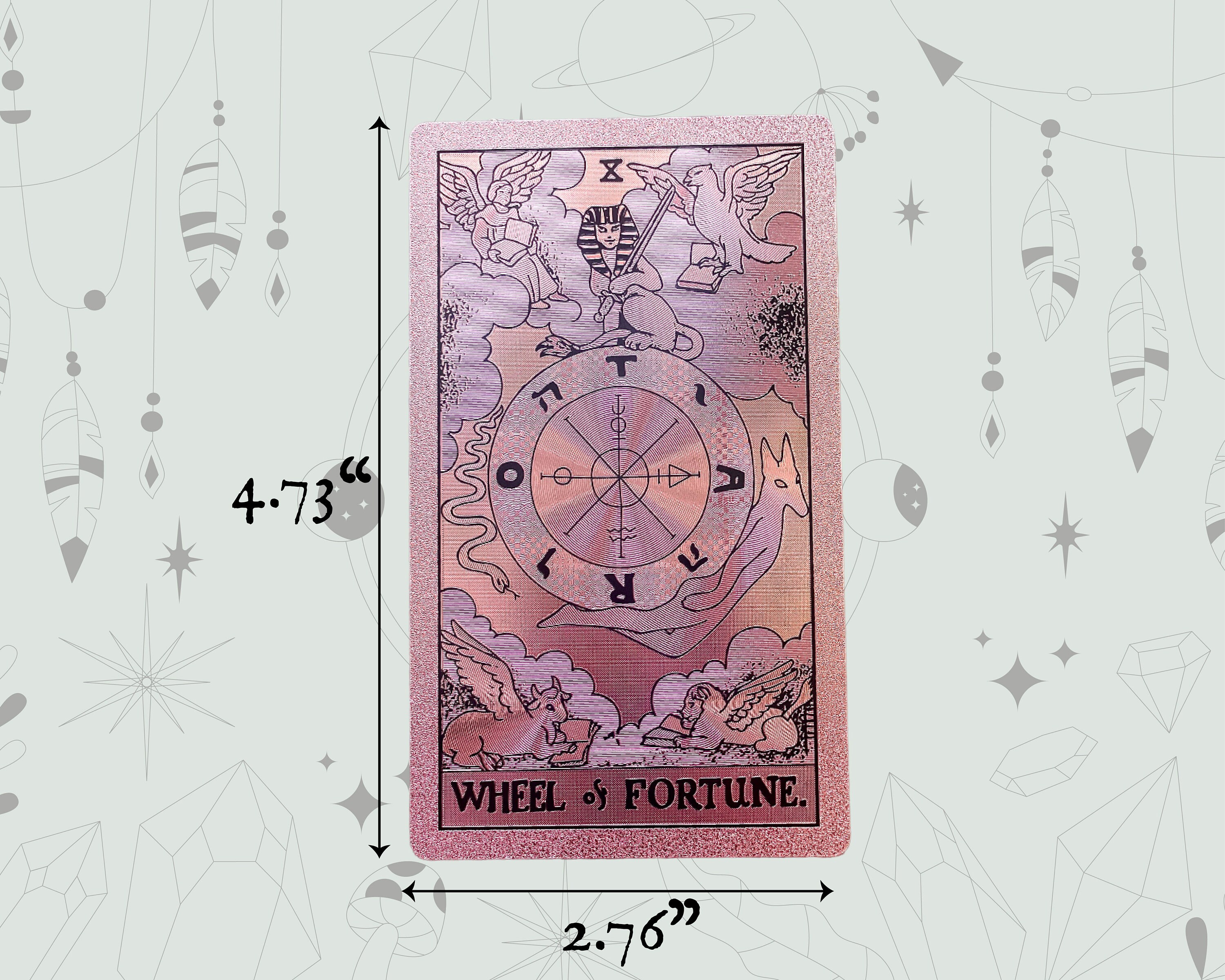 Pink Tarot 78 Cards, Rose Gold Foil Tarot Cards, Tarot Gift Set, Tarot ...