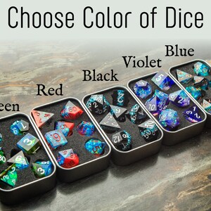 Blue Dice Set, 7 Dice Set, Space Dice, Blue Polyhedral Epoxy Dice Set, Role Playing Dice, Blue ...