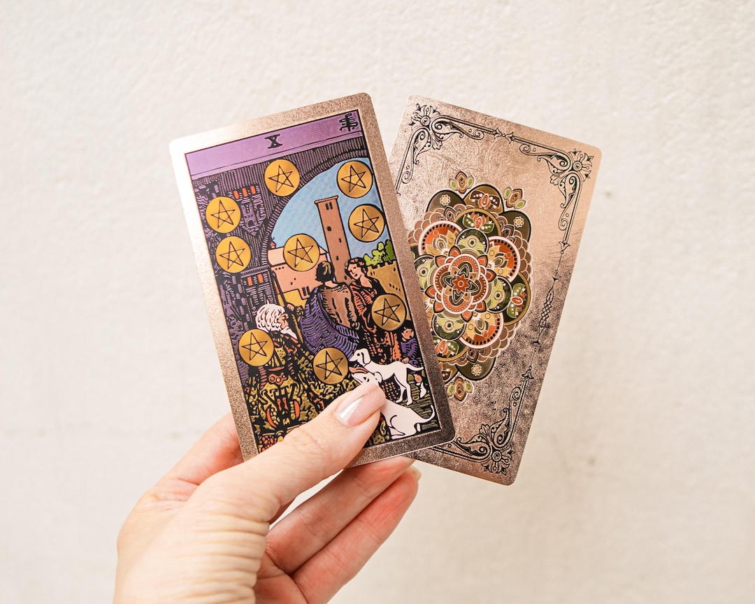 Tarot Cards Deck, Traditional Tarot Deck With Guidebook, Rose Gold Foil Tarot Cards, Full Tarot ...