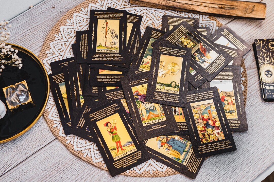 Tarot Cards With Meaning Text, Moon Tarot Deck, Oracle Cards, Beginners ...