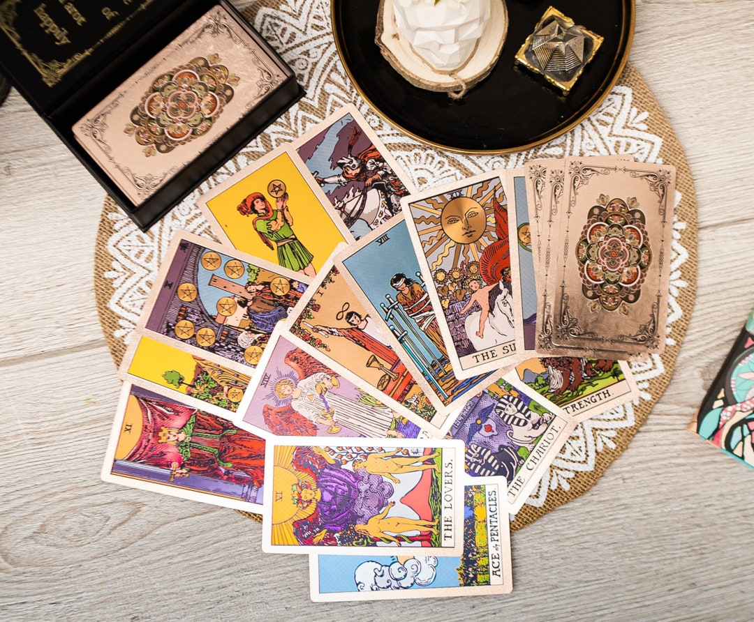 Original Pink Tarot Cards, Tarot Deck Foil Rainbow, Witchcraft Tarot ...
