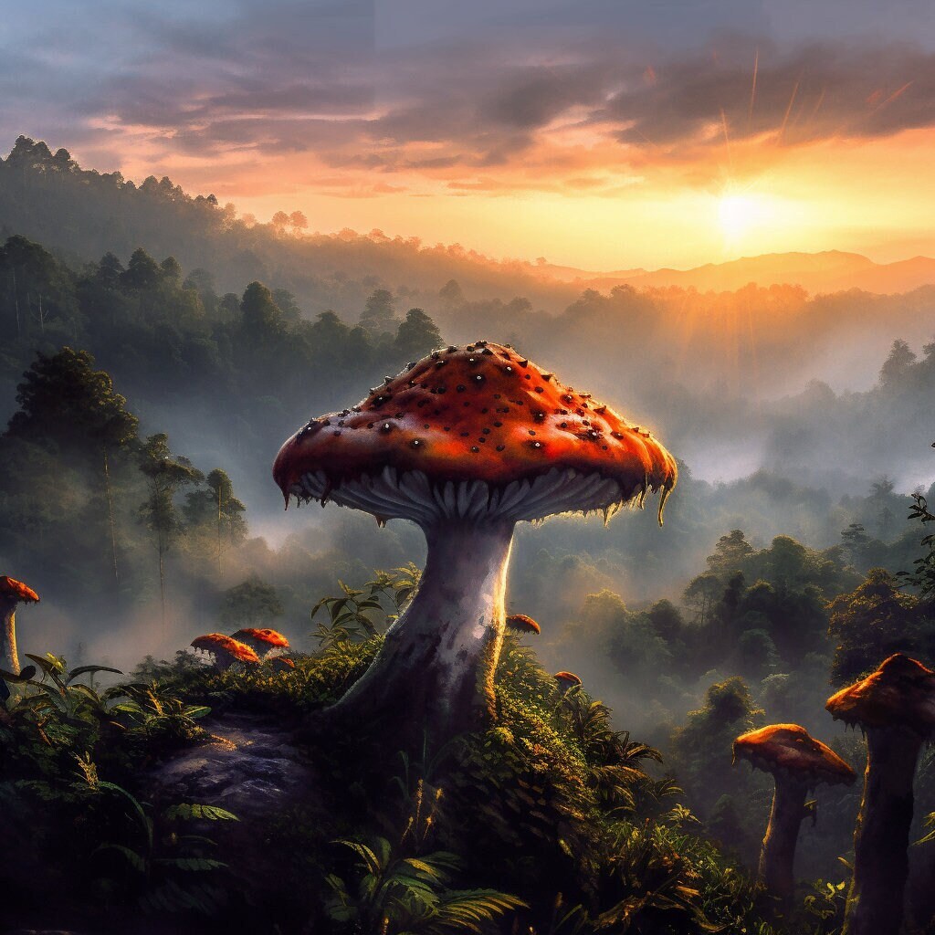 Mushroom Art 2 - Etsy