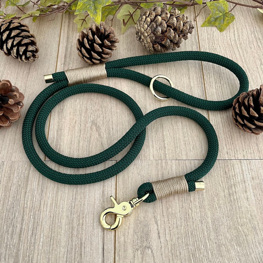 Custom Paracord Dog Lead, Dark Green, Design Your Own, Paracord Rope ...