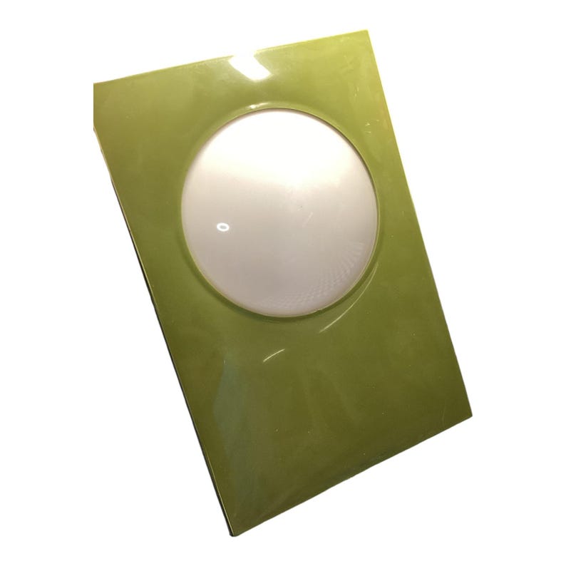 Vintage MOD MCM Triangle Orb Plastic Green White Lamp Art Deco Retro ...