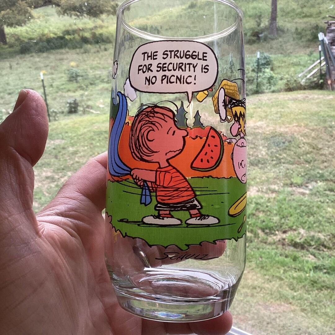 Vintage Mcdonald’s Camp Snoopy “the Struggle for Security” Glass ...