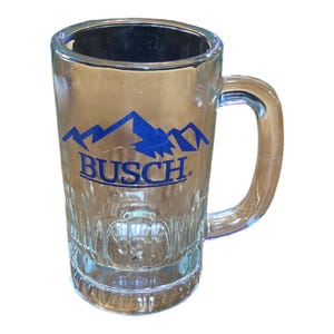 Vintage Busch Beer Glass Mug Bar Man Cave Drink Ware Decor - Etsy