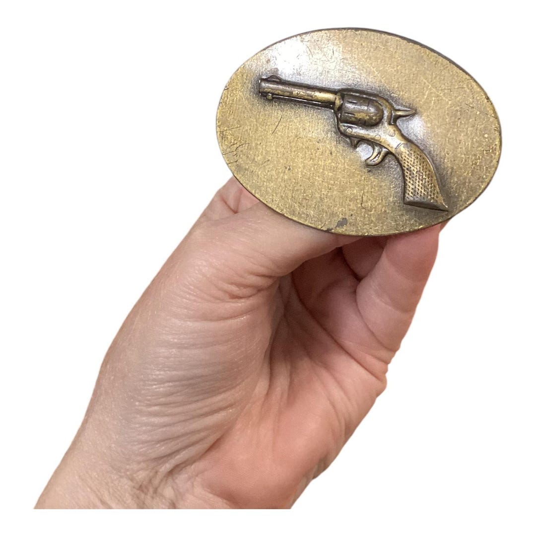 Vintage Belt Buckle Revolver Pistol Cowboy Western Ranch Rodeo - Etsy