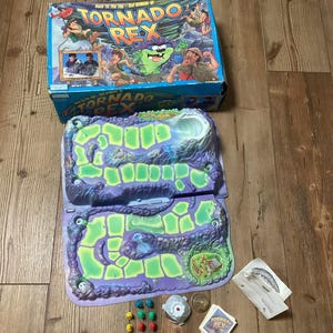 Tornado Rex Board Game Parker Brothers COMPLETE RARE Vintage 1991 ...