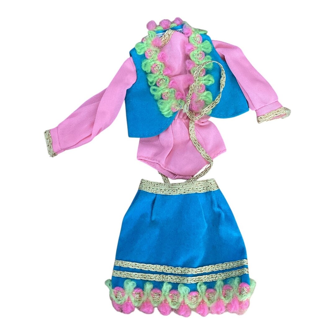 Vintage Barbie Doll GYPSY SPIRIT 1458 3PC Set Skirt Pink Body Suit and ...