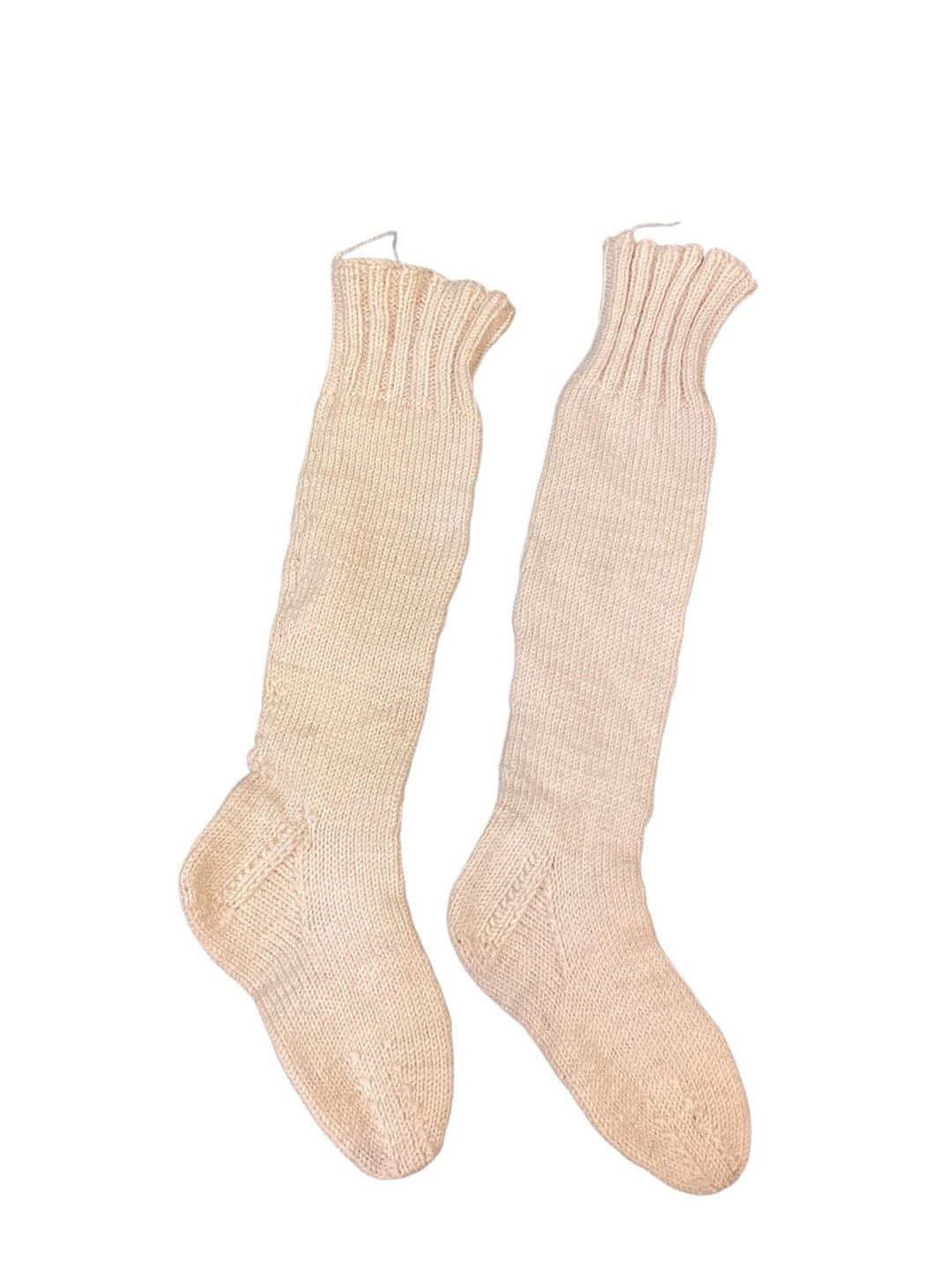 Antique Child Kids Wool Cream Socks Doll French German Victorian ...