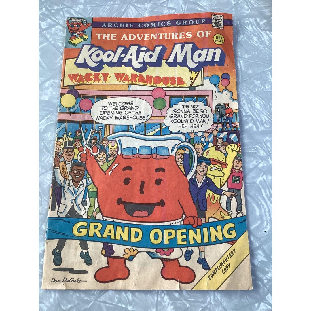 The Adventures of Kool Aid Man Wacky Warehouse Comic Book 1988 Archie ...