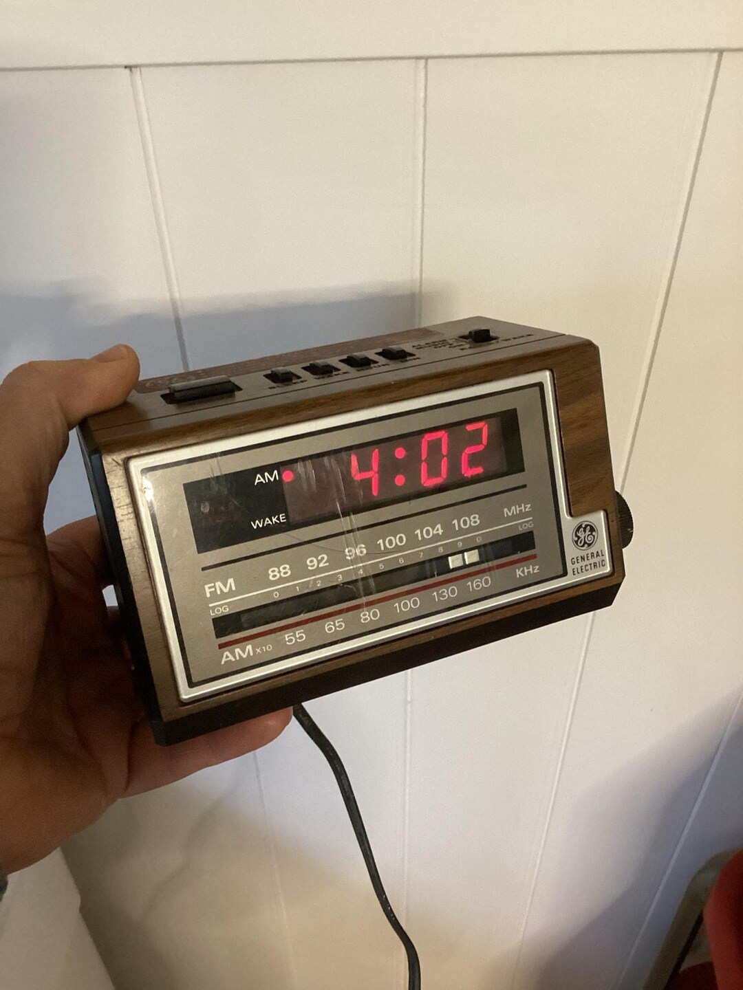 Vintage General Electric Am/fm Alarm Clock Radio Battery Backup 7-4601A ...