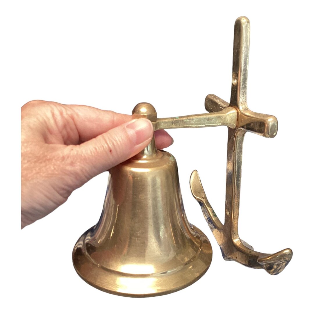 Vintage Brass Wall Mount Bell Ship Boat Anchor Nautical Decor 6 3/4 - Etsy