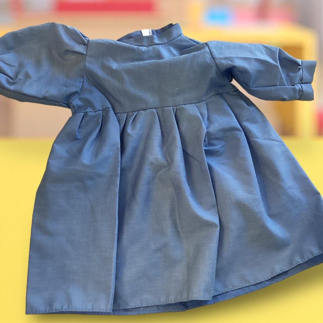 Blue Doll Dress Amish Victorian Prairie French German Ideal - Etsy