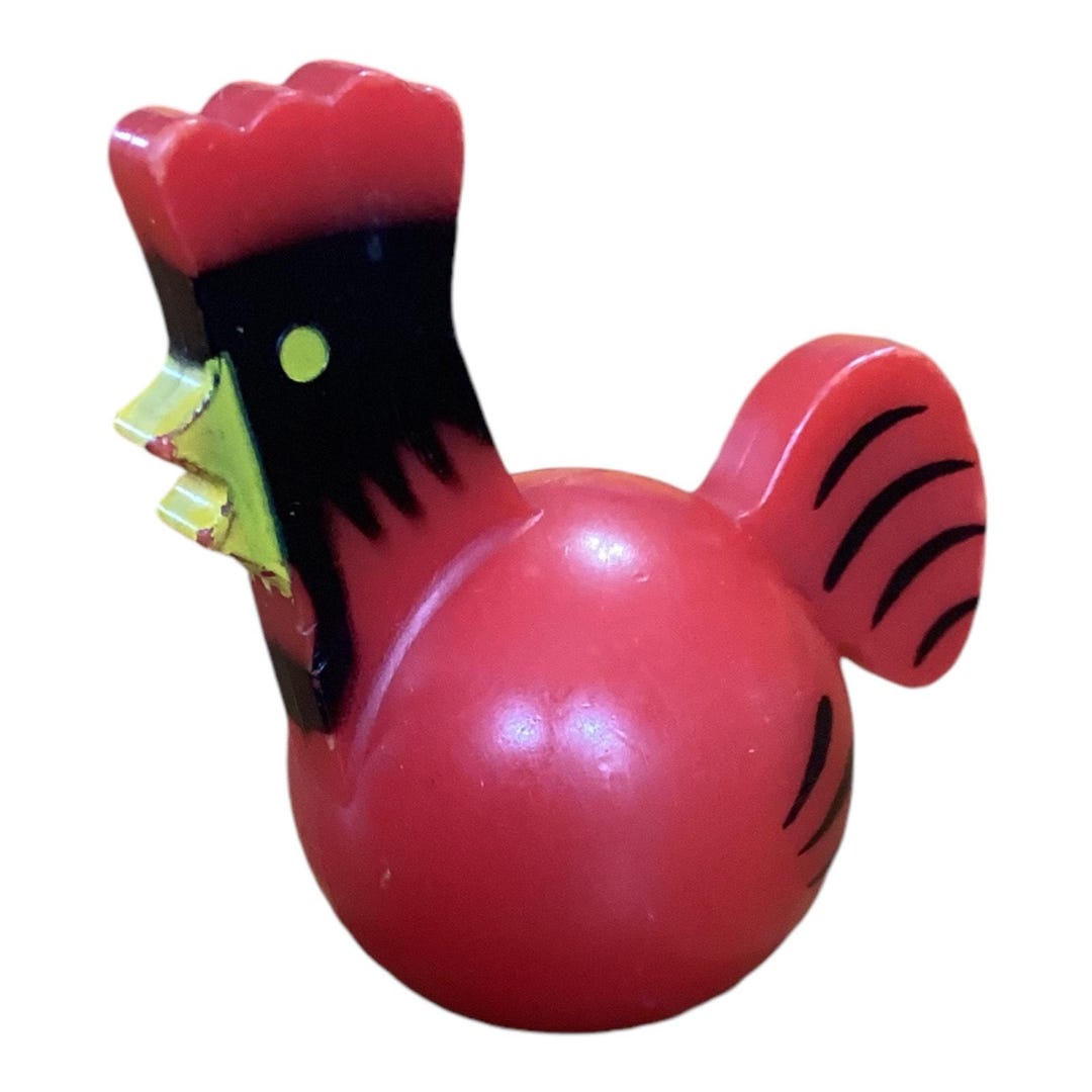 Vintage Fisher Price Little People Rooster Chicken Red Figure - Etsy