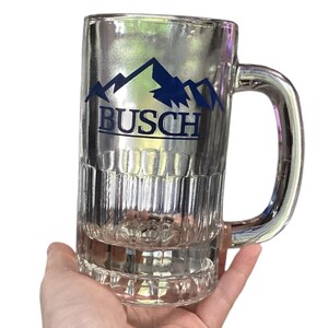 Vintage Busch Beer Glass Mug Bar Man Cave Drink Ware Decor - Etsy