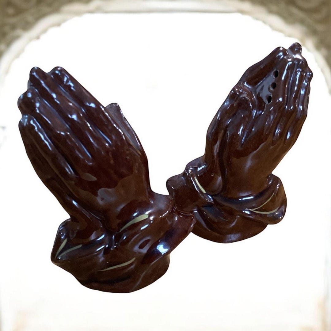Vintage Japan Brown Praying Hands Religious Salt & Pepper Shakers - Etsy