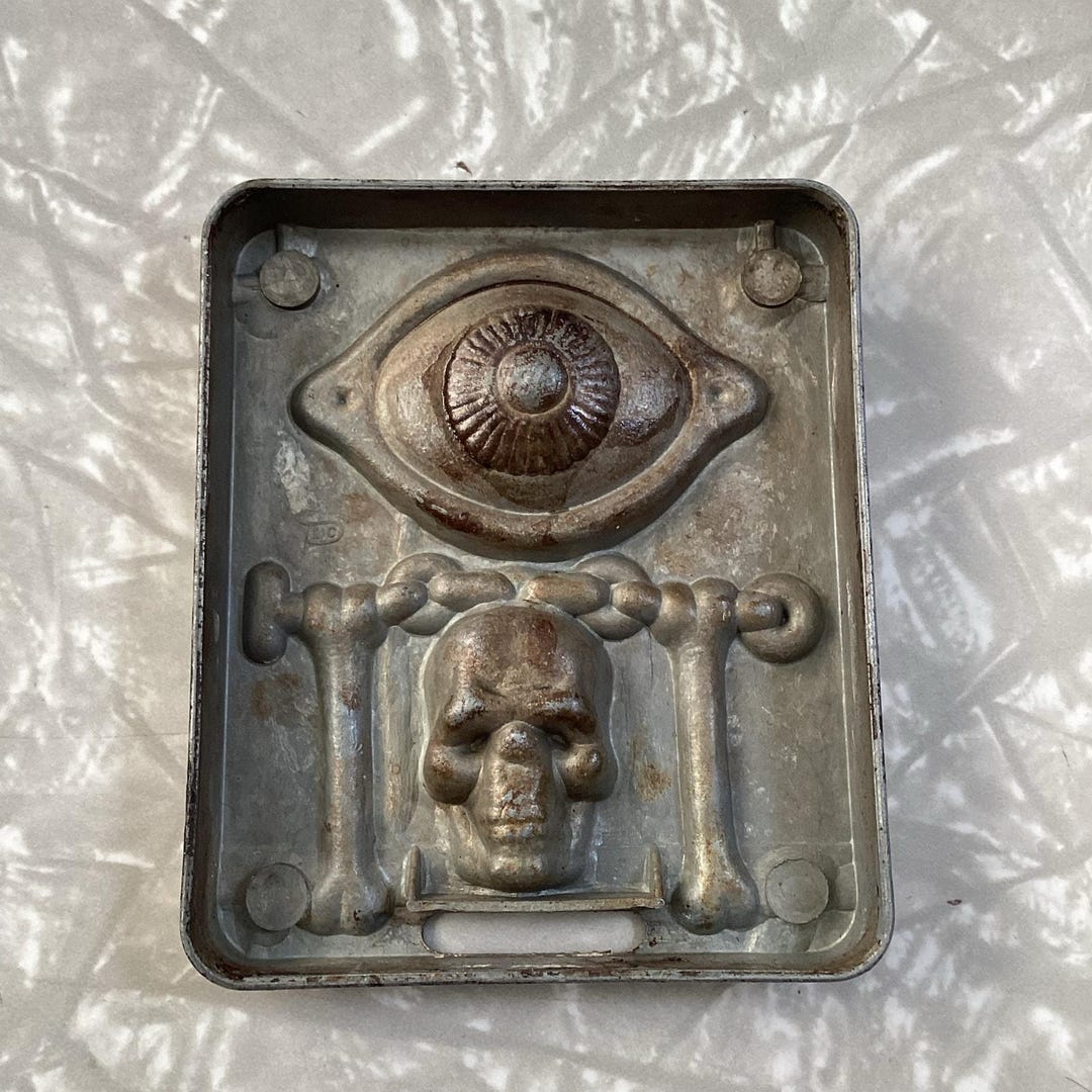 Thingmaker Fright Factory Eyeball Skull Diecast Mold 1966 Mattel 4522 ...