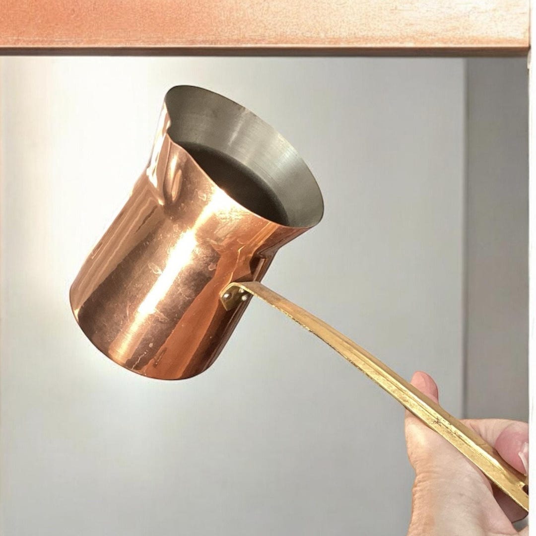 Vintage Made in Korea Solid Copper Long Handle Dipper Ladle Farmhouse ...