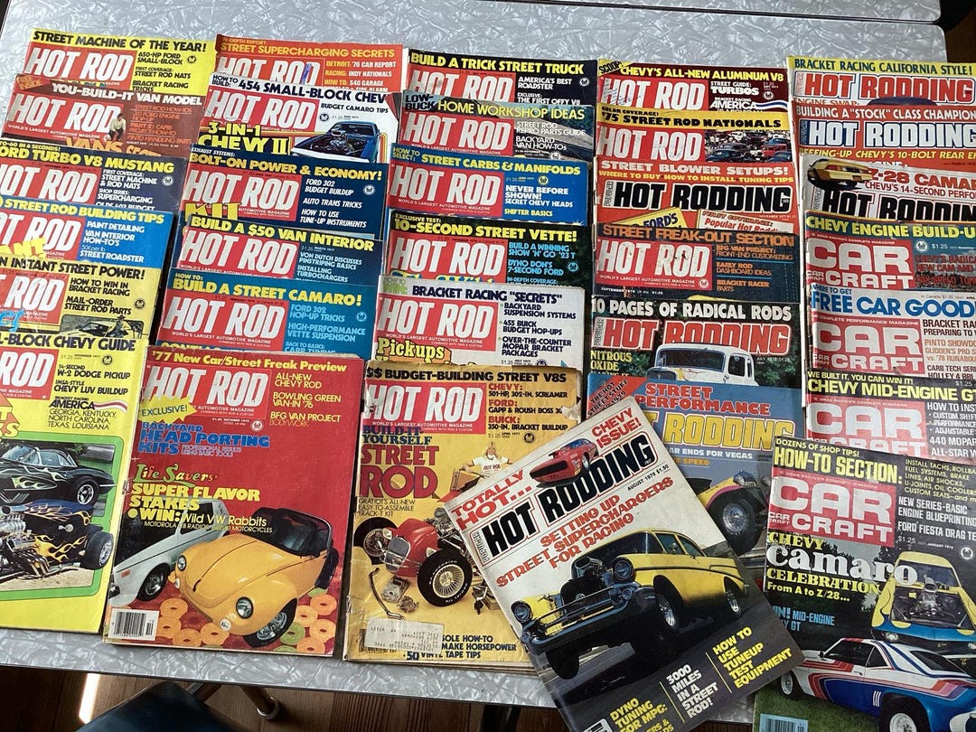 Lot of 32 Hot Rod Car Craft Hot Rodding Magazines Various Project X - Etsy