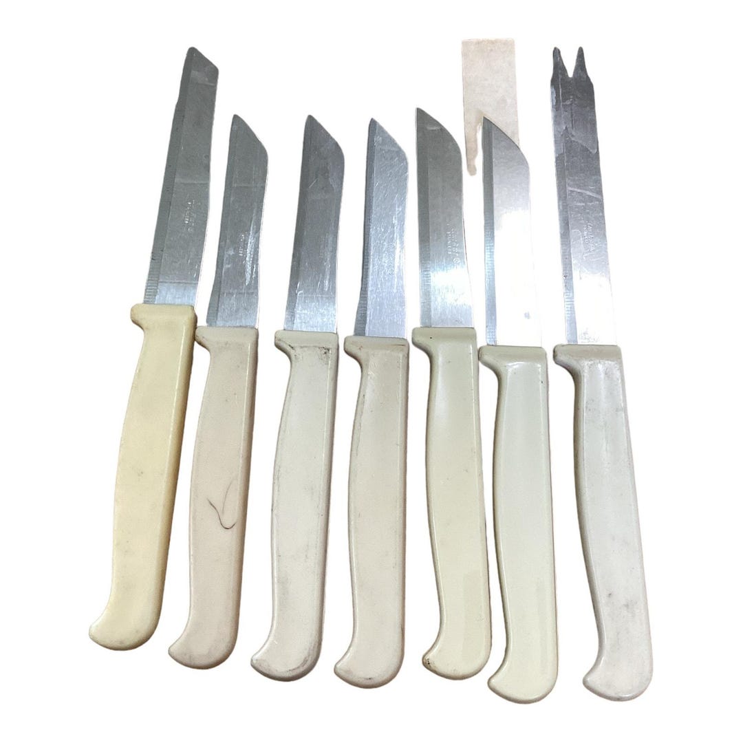 Vintage Flatware Utensils 7 Quikut Ivory Handle Knives MCM - Etsy