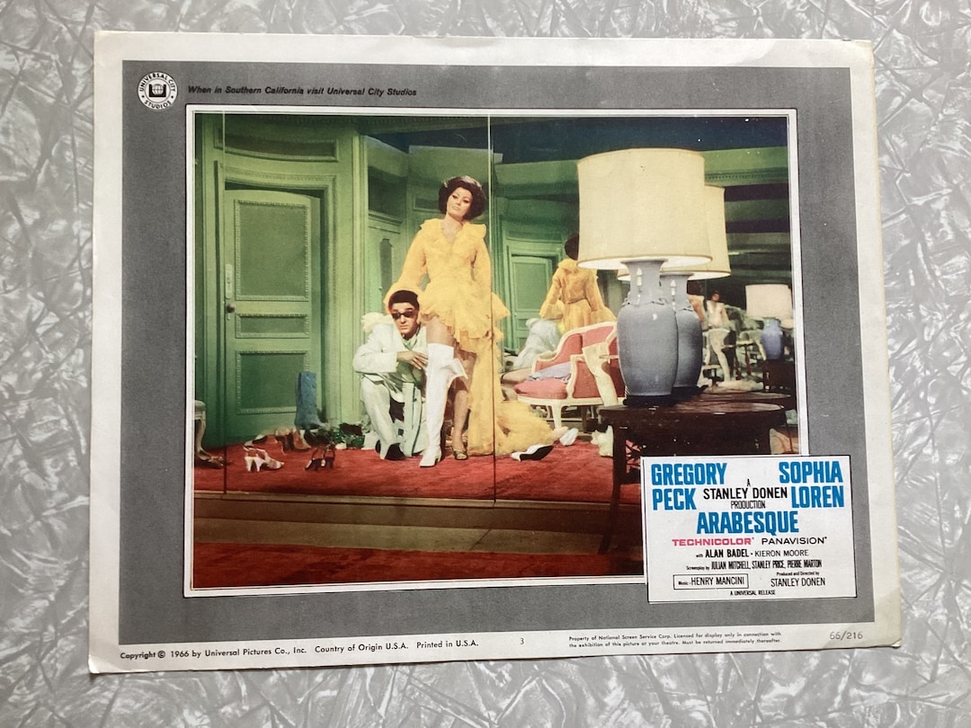 Sexy Sophia Loren Gregory Peck Arabesque Original Lobby Card 11x14 - Etsy