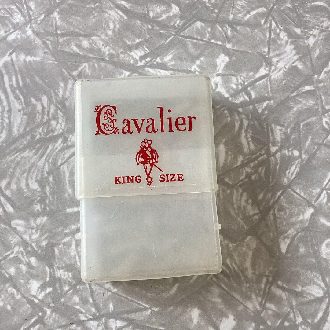 Vtg Empty Plastic Cavalier King Size Cigarette Box Case the Queen ...