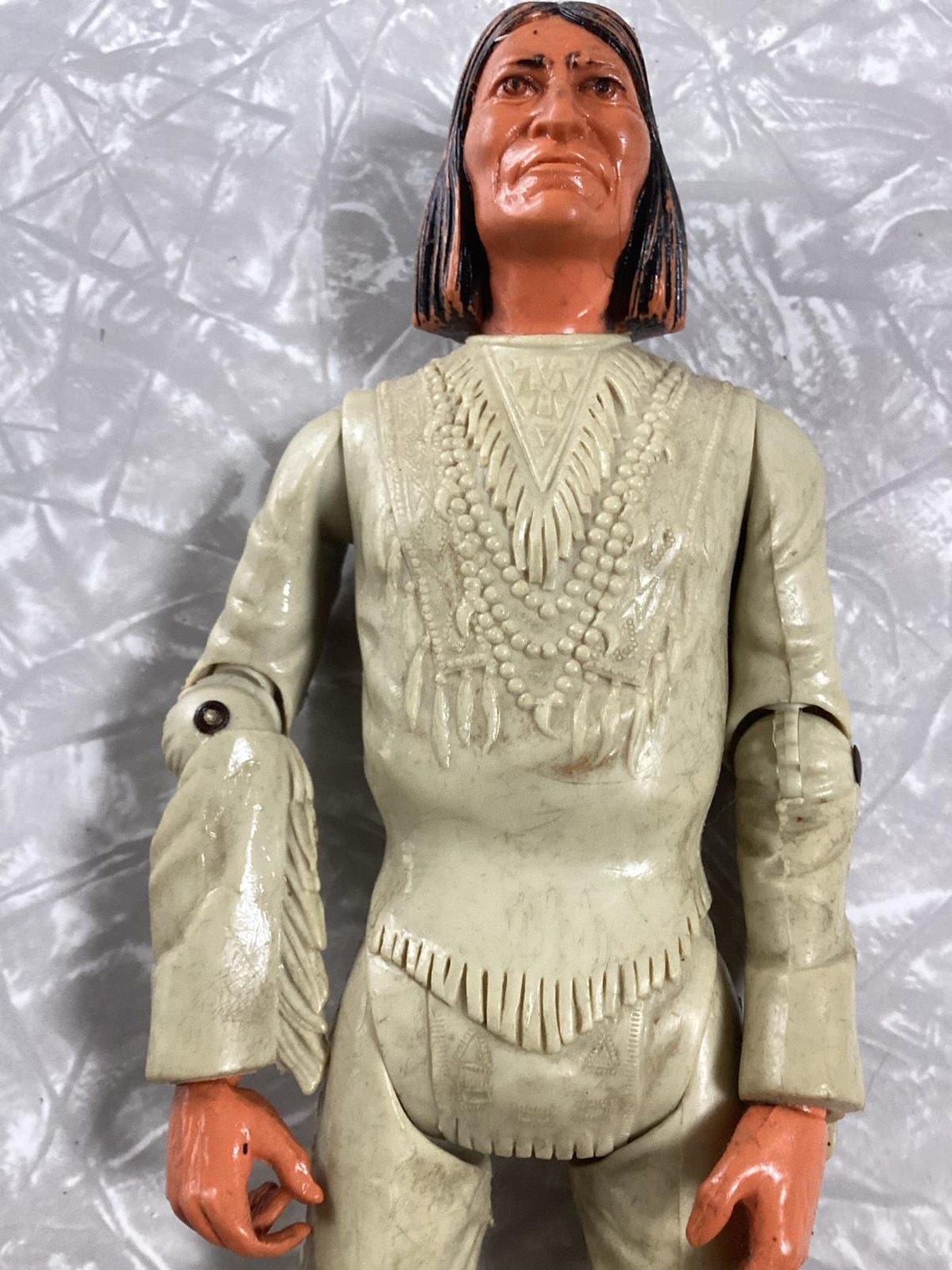 1960's 12 Inch Vintage Marx Johnny West Geronimo Jointed Action Figure ...