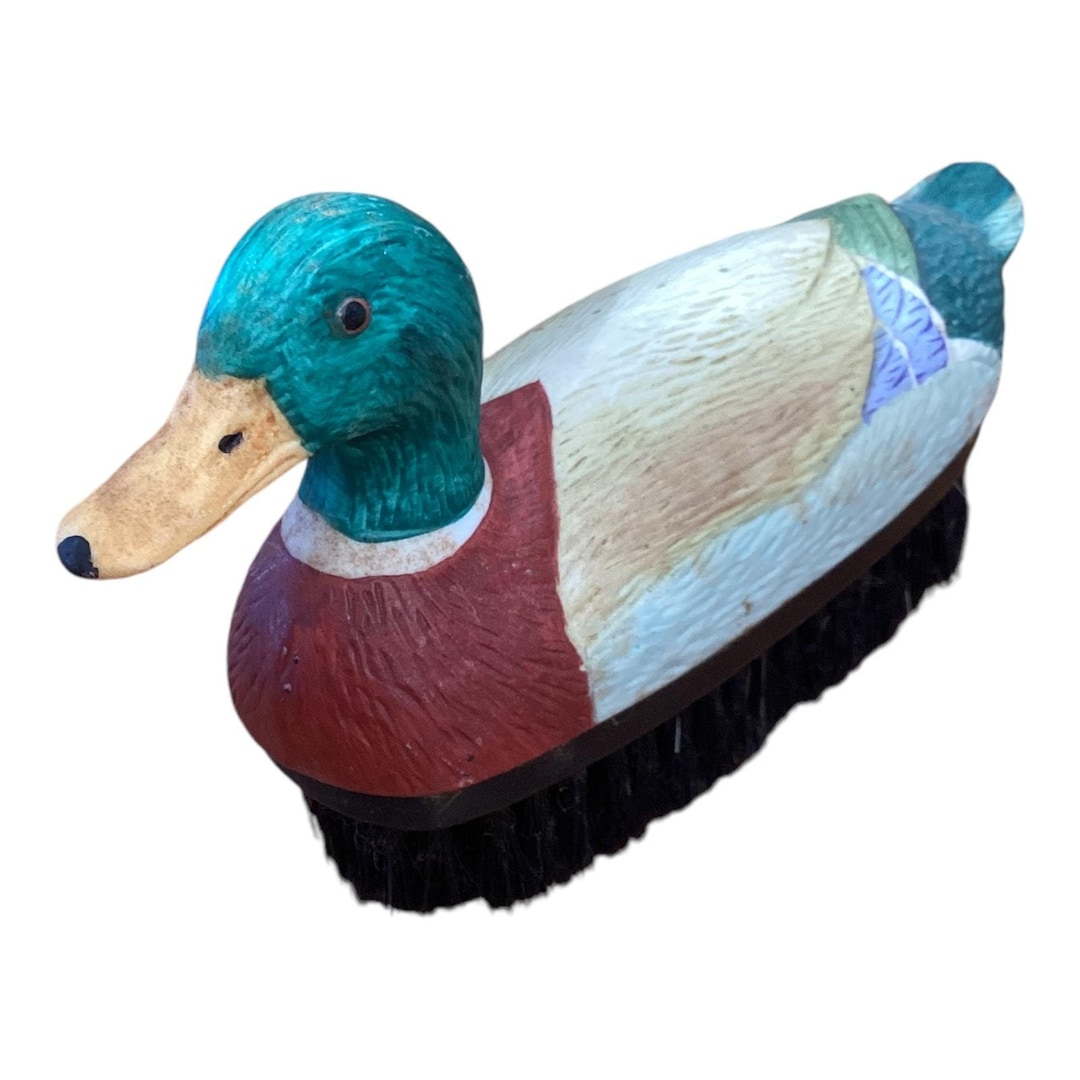 Vintage Ceramic Mallard Duck Lint Boot Brush Library Cabin Hunter Decor ...