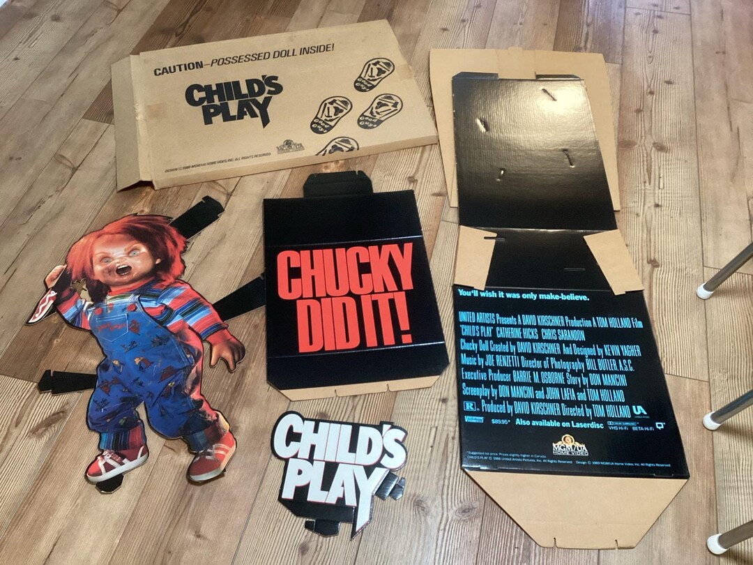 Original Child's Play Movie Standee 1989 Lobby Theater Display Chucky ...