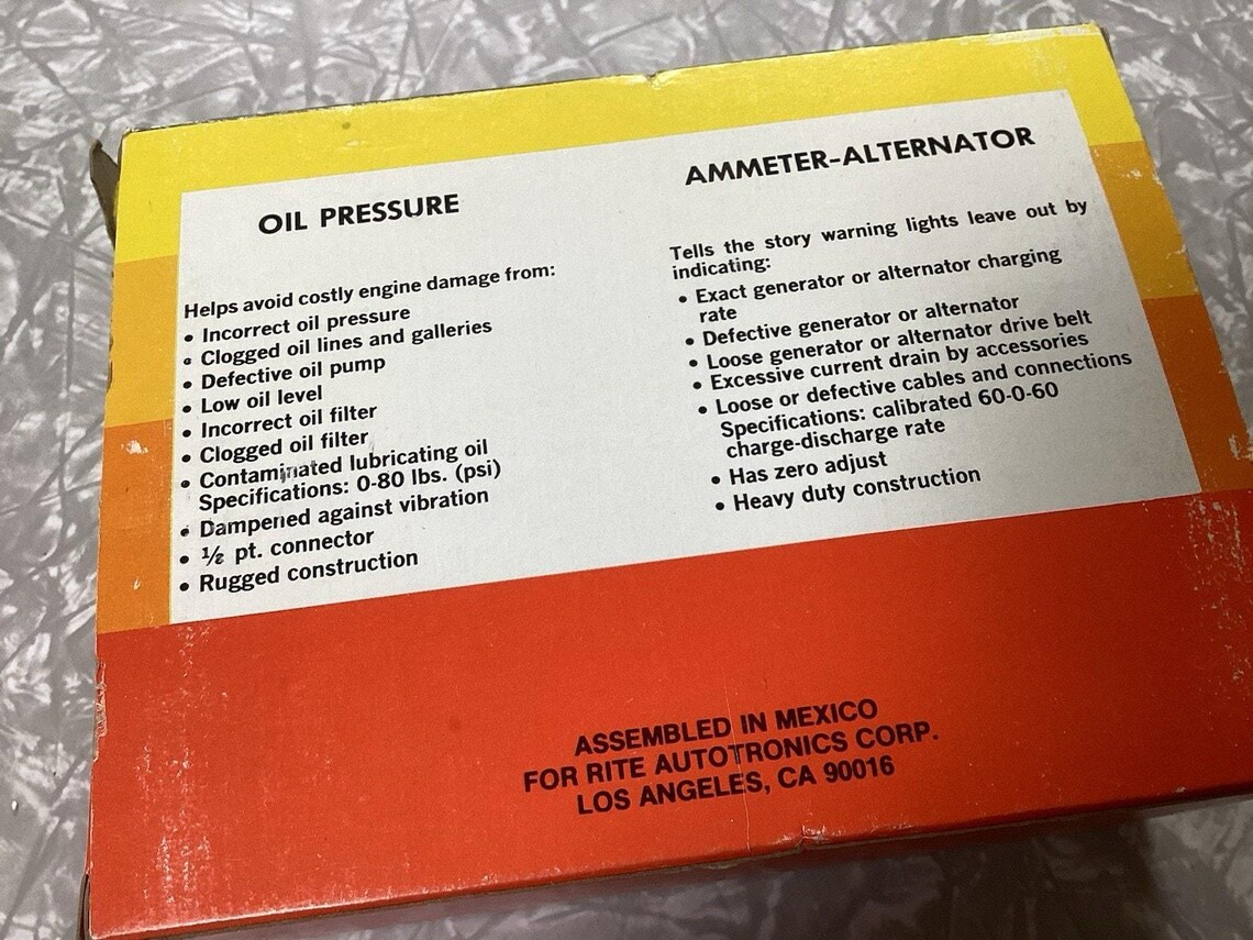 NOS Vintage RAC Oil Pressure Gauge 70s Era Hot Rod Custom Unused - Etsy