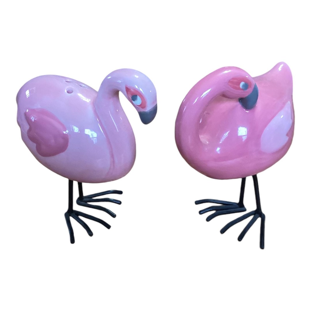 Pink Flamingo Salt Pepper S P Shakers Beach Nautical Decor - Etsy