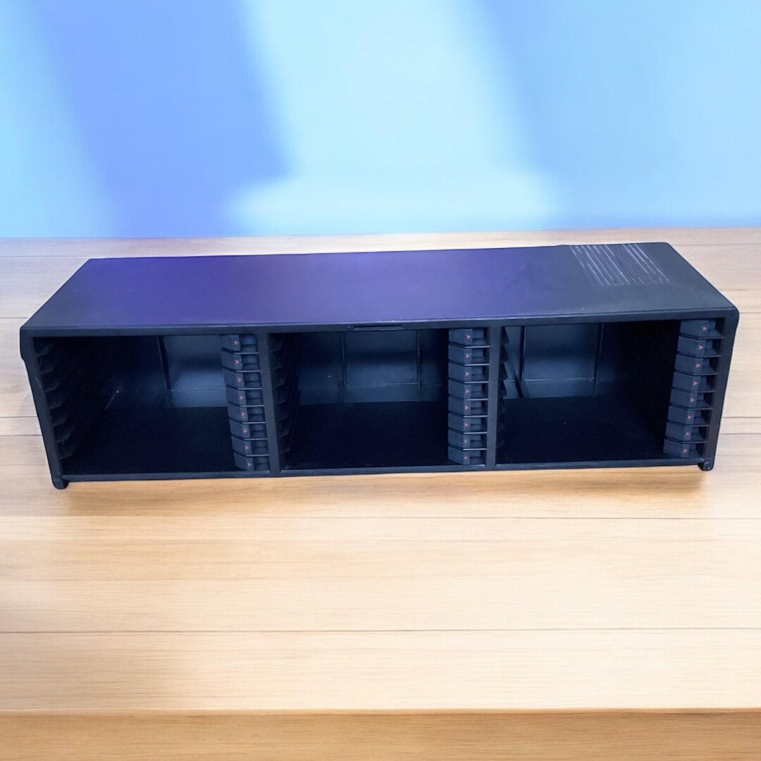 Vintage Black Plastic 24 CD Holder Case Display Music Cabinet - Etsy