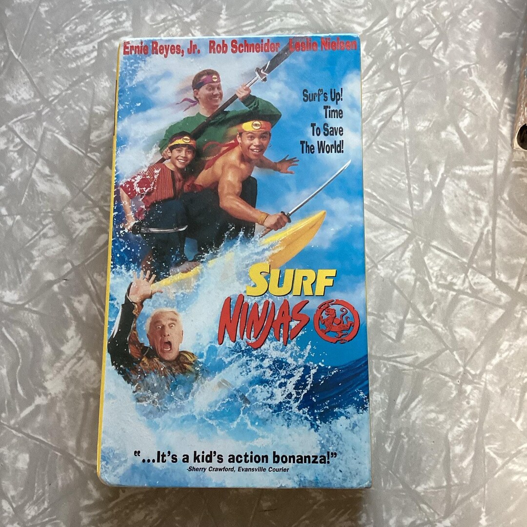 Surf Ninjas VHS 1993 Sealed New Line Rob Schneider Leslie Nielsen Kids ...