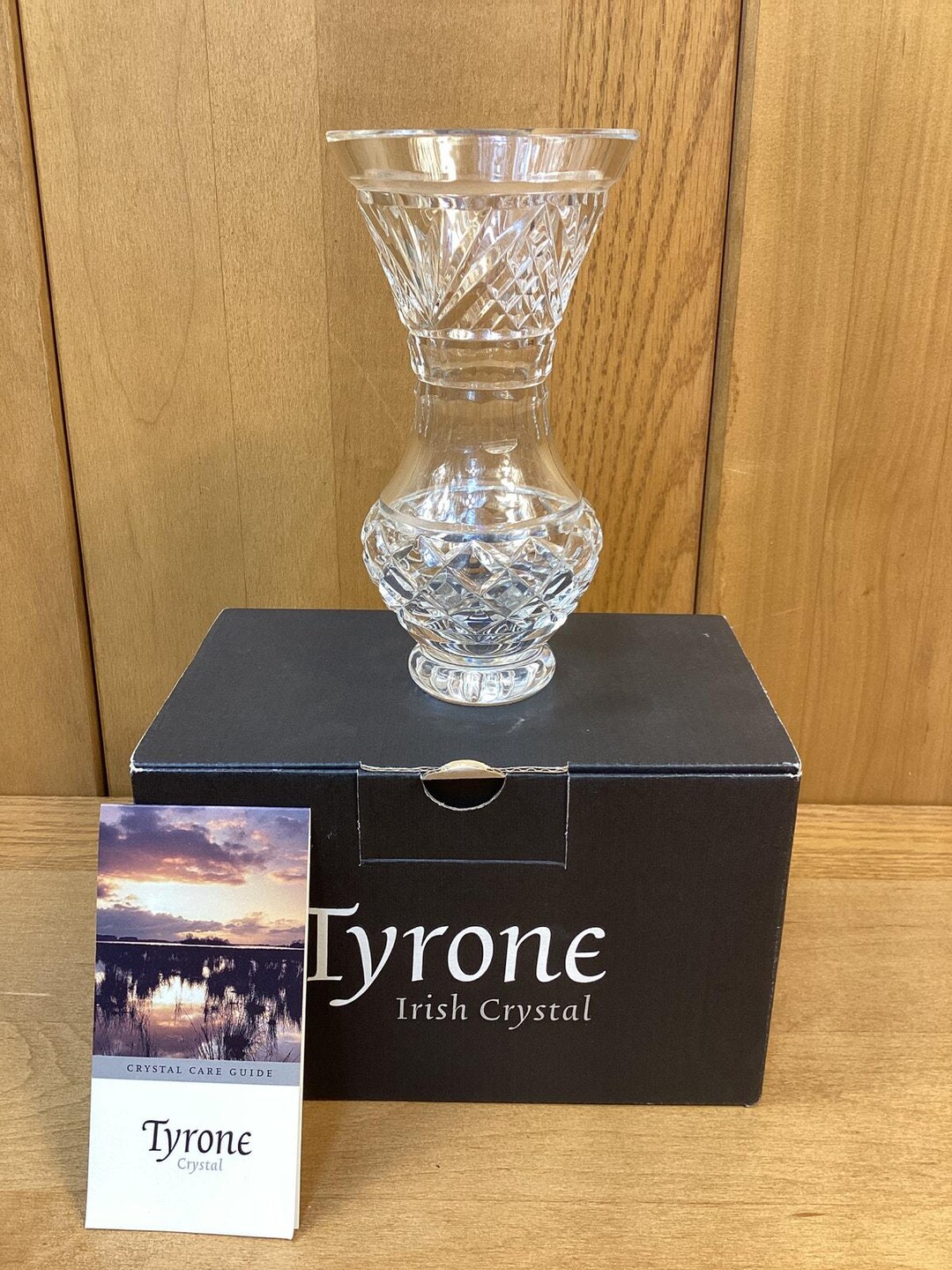 Tyrone Irish Crystal5 1/2” Bud Flower Vase W/ Box Gift Collector Piece ...