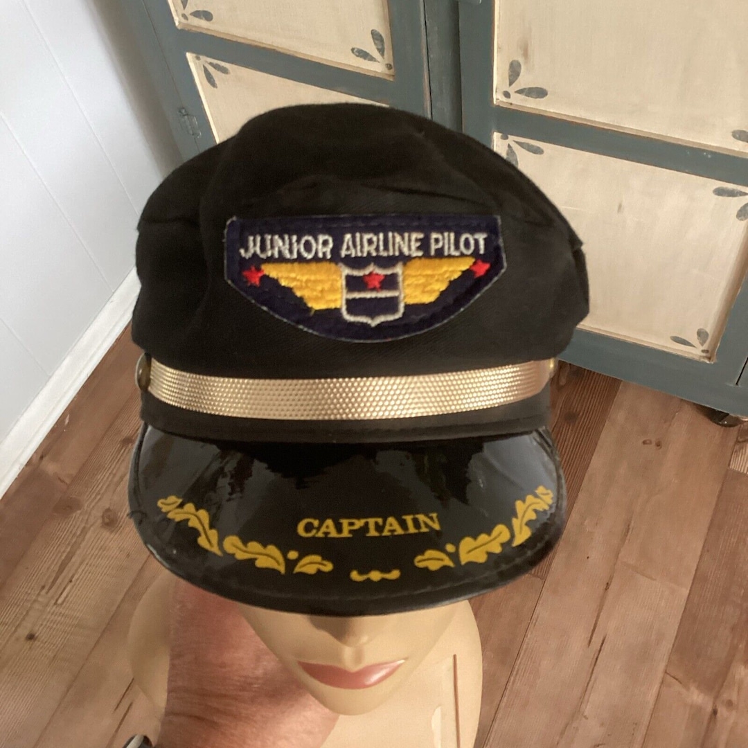 Vintage Junior Airline Pilot Captain Cap Hat Weisman Novelty Size ...