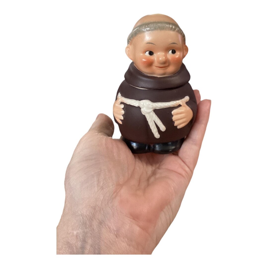 Goebel Friar Tuck Condiment Jar Jelly Mustard Monk Clergy West Germany ...