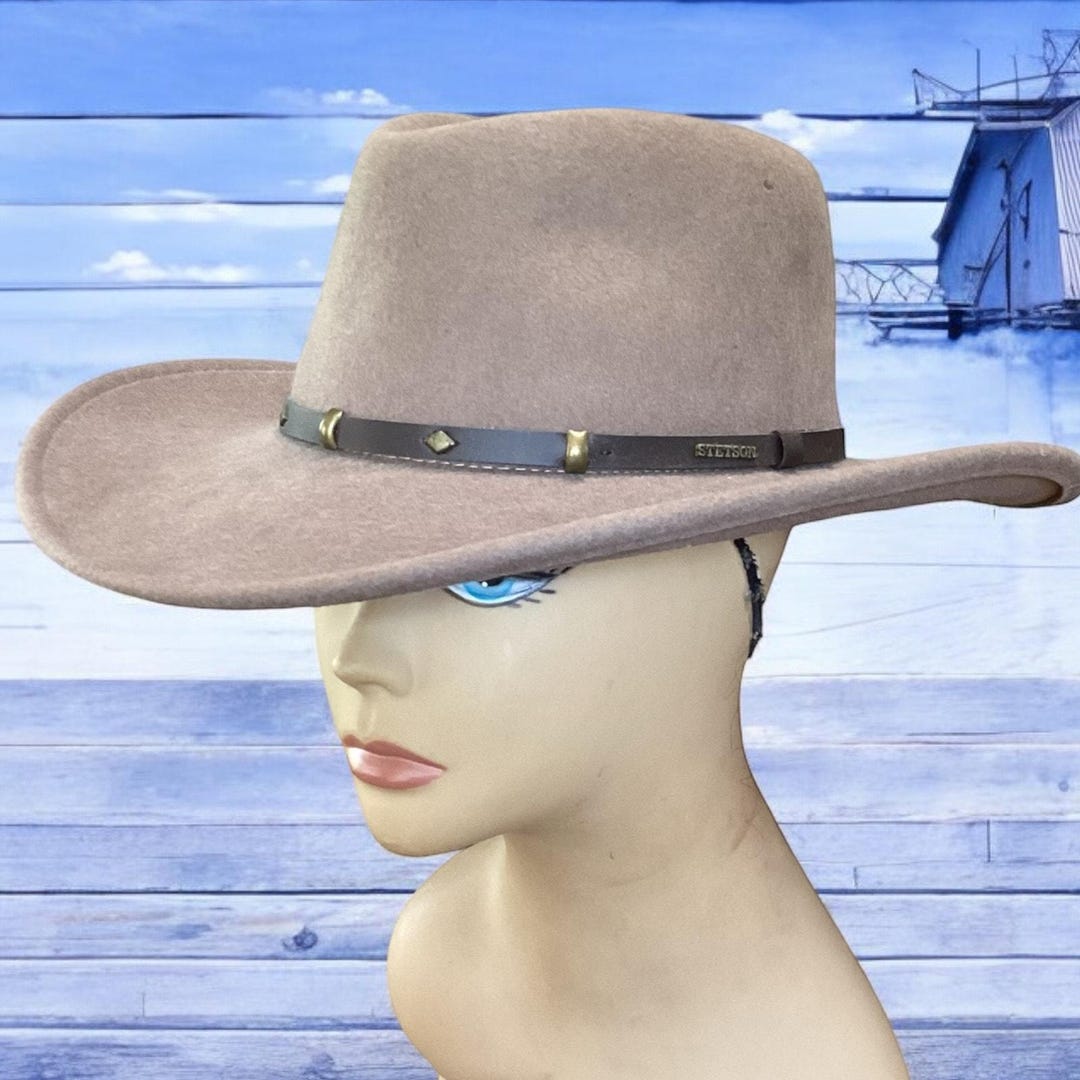 Stetson Brown Cowboy Western Hat Wool Medium Crushable Gore Creek - Etsy