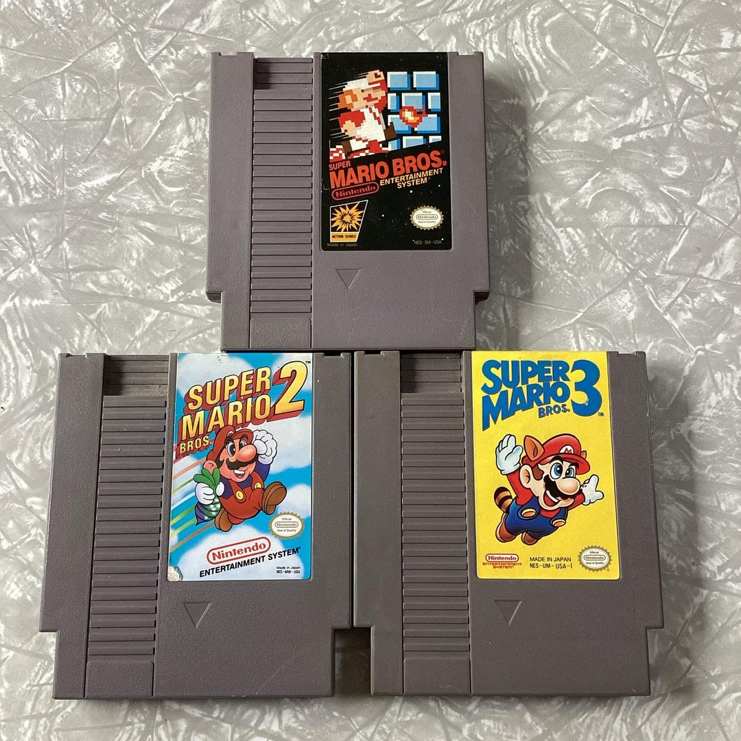 Lot of 3 Super Mario Bros 1, 2 & 3 Nintendo NES Authentic Cartridges - Etsy