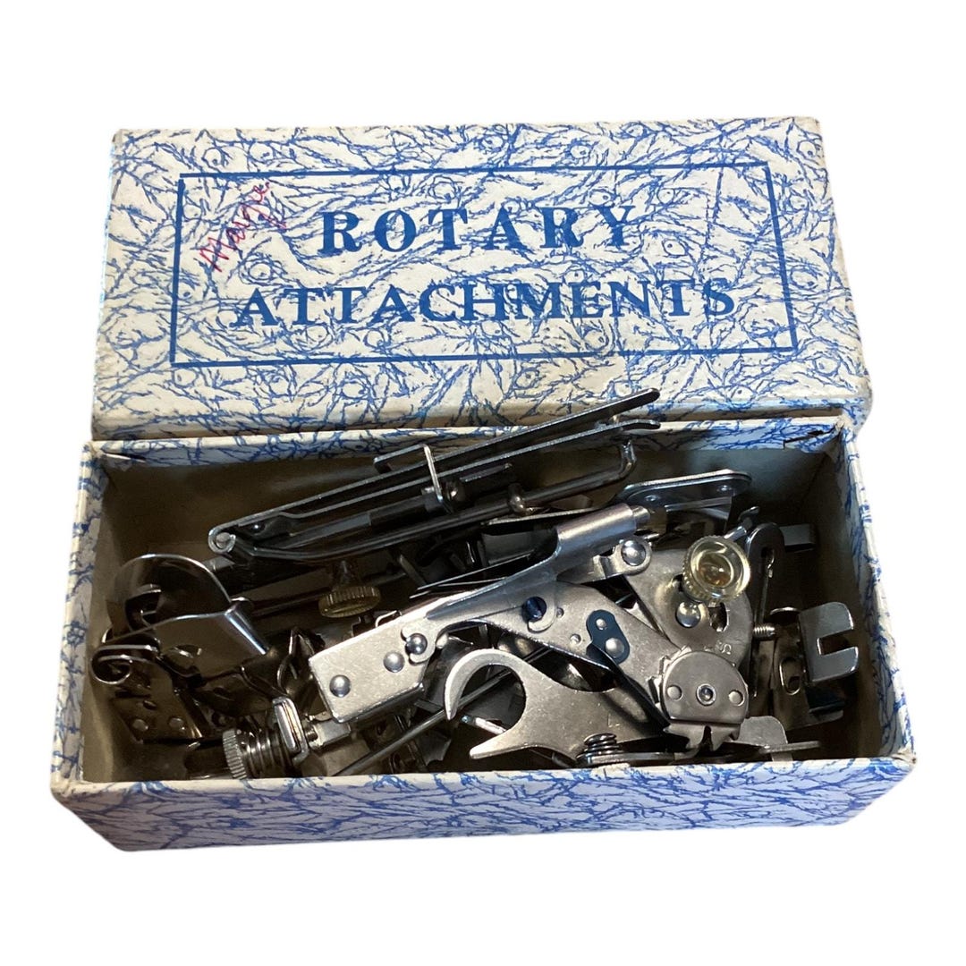 Vintage Box of Sewing Machine Rotary Attachments Greist SEE PICS - Etsy