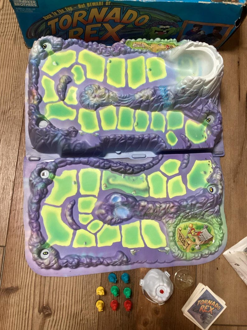 Tornado Rex Board Game Parker Brothers COMPLETE RARE Vintage 1991 ...