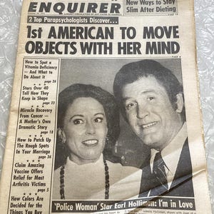 Vintage 1974 Enquirer Tabloid Gossip Magazine Newspaper Telekenisis - Etsy