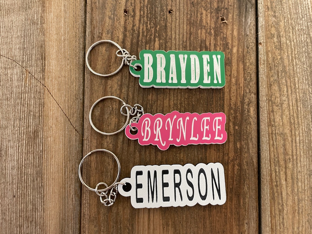 Personalized Keychains Kids Backpack Tag, Custom Name Tag, Key Chain ...