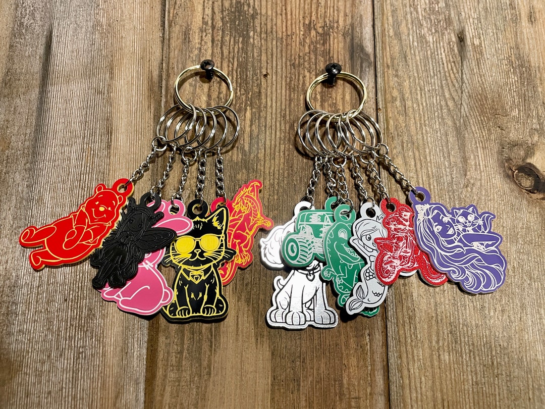 Personalized Character Keychains Kids Backpack Tag, Custom Name Tag ...