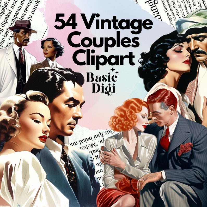 Retro Pin Up Collection Vintage Clip Art In Png Format For Digital 7326