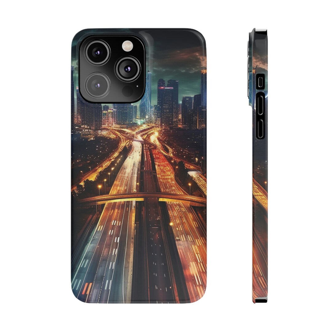 DOWNTOWN CITY TRAFFIC Night Life Modern Design Slim Phone - Etsy