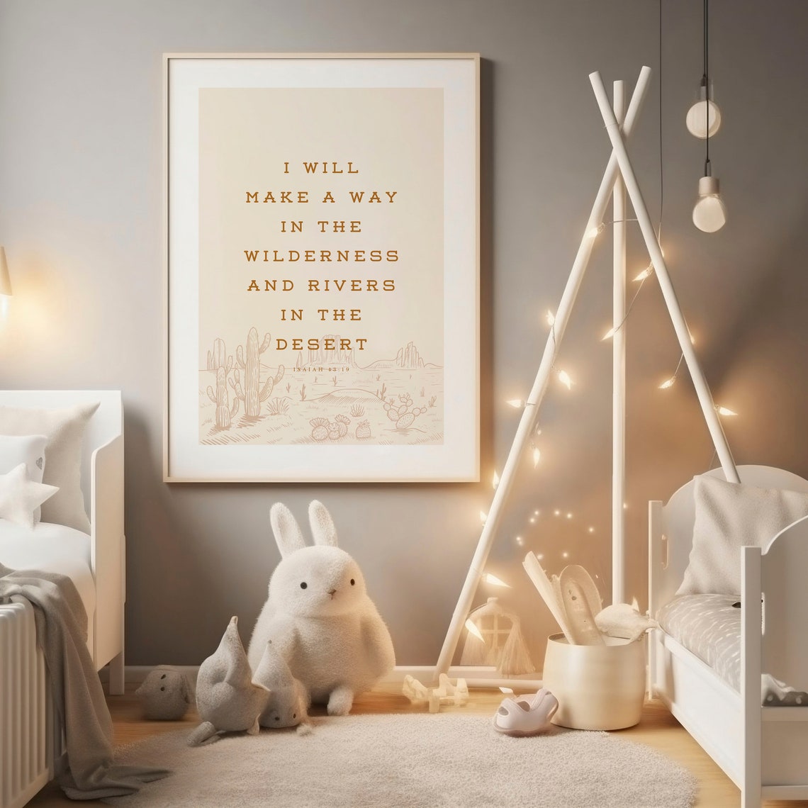 I Will Make a Way Verse Print, Desert Bible Verse Print, Western Wall ...