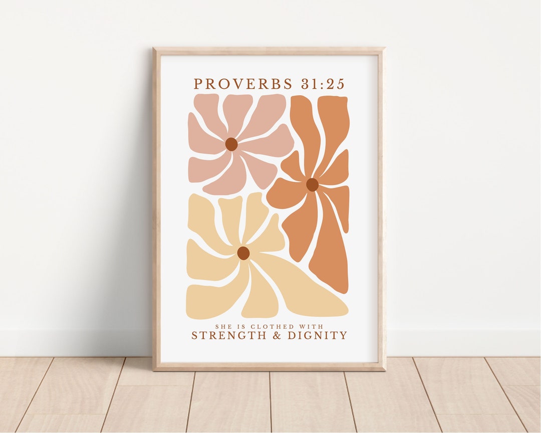 Proverbs 31 Floral Print: Boho Nursery Decor (digital Download) - Etsy