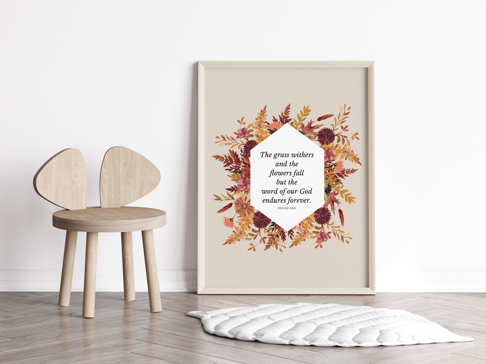 Fall Floral Christian Scripture Art Print (digital Download) - Etsy